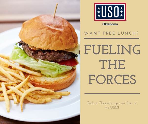 Fueling our Forces: Hamburgers w/ fries • USO Oklahoma